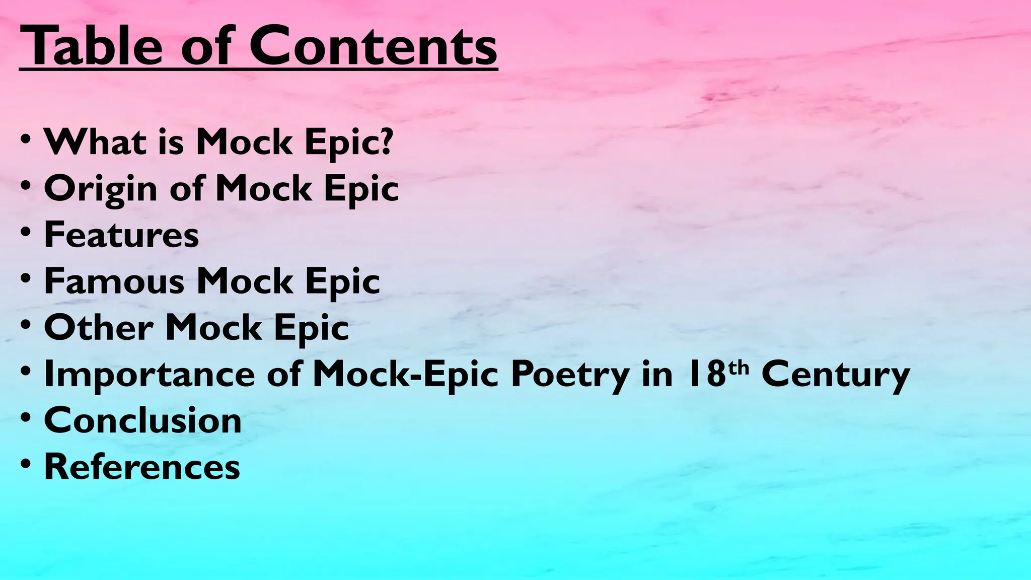 The Mock Epic | The Rape of the Lock by Alexander Pope | PPT