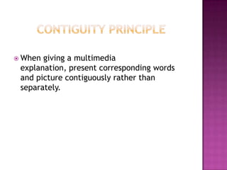 The modality principle in multimedia learning edlt 520 | PPTX