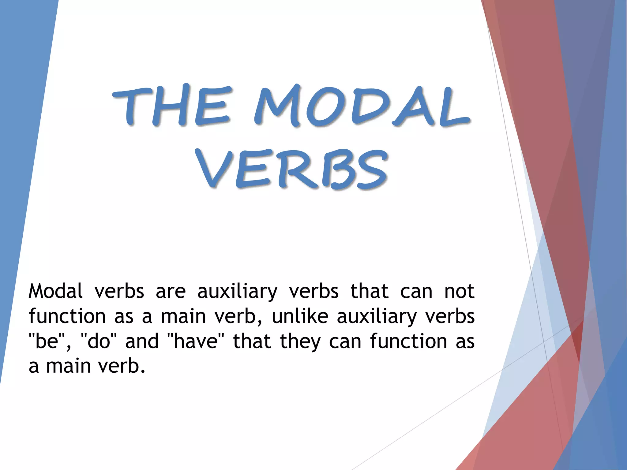 The modal verbs - ALL IN ENGLISH | PPTX