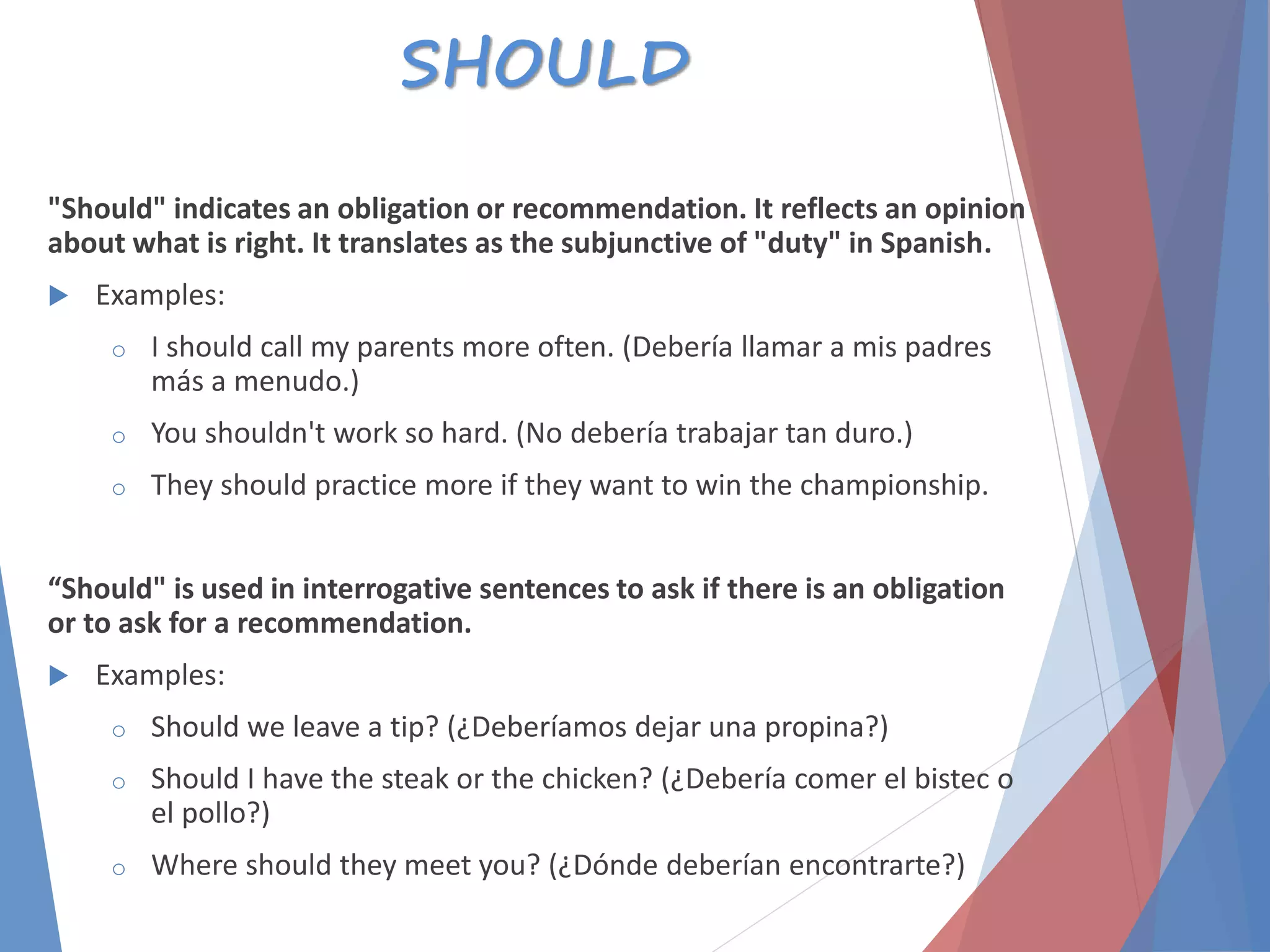 The modal verbs - ALL IN ENGLISH | PPTX