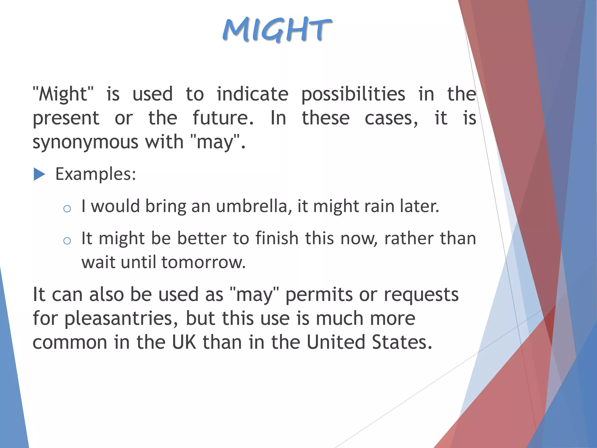 The modal verbs - ALL IN ENGLISH | PPTX