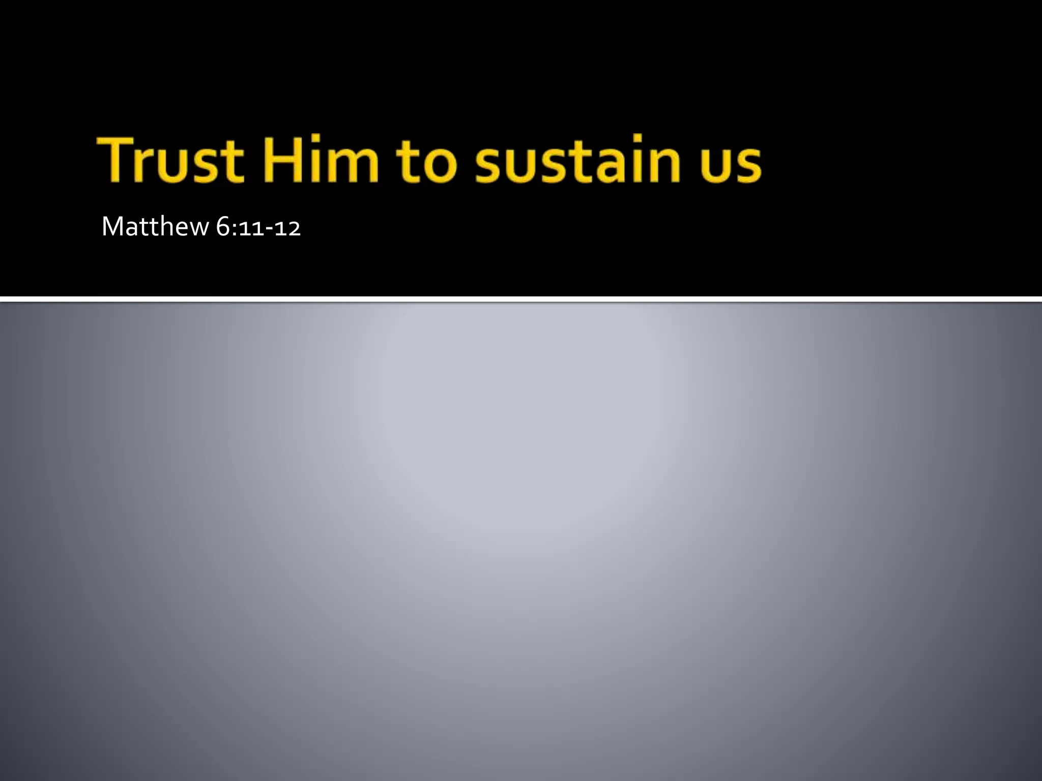 The Model Prayer - Matthew 6:9-15 | PPTX