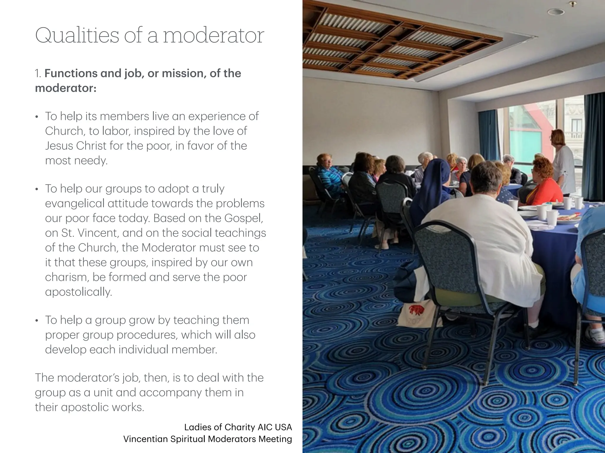 The spiritual moderator of vincentian groups | PDF