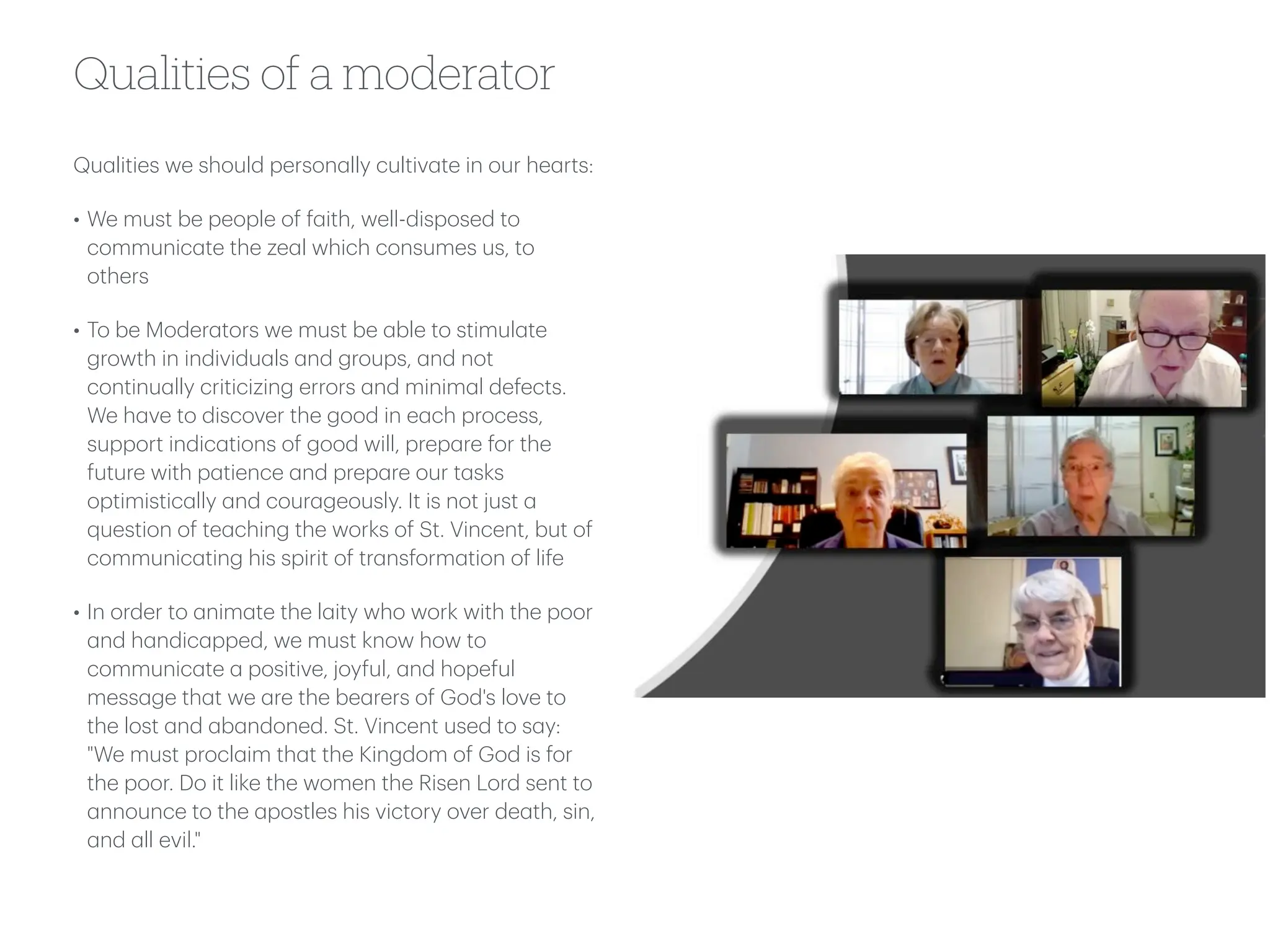 The spiritual moderator of vincentian groups | PDF