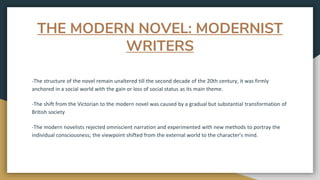 The modern and dystopian novel | PPTX