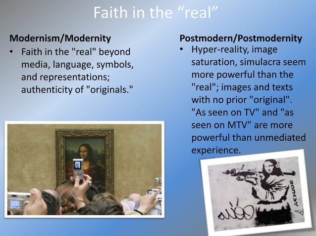 The Modern and the Postmodern | PPTX | Modern Art | Fine Art