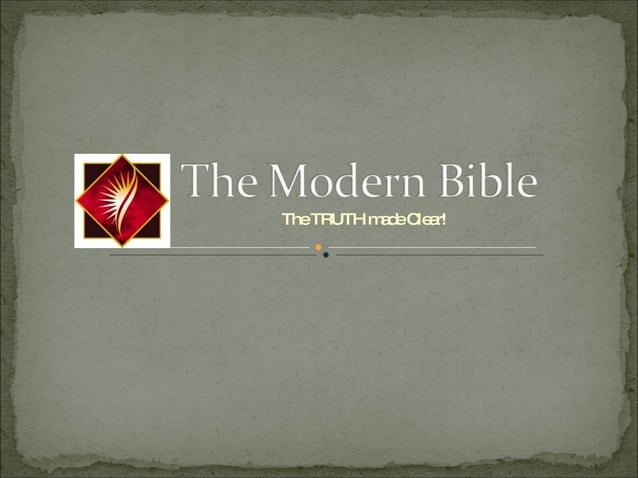 The Modern Bible | PPT