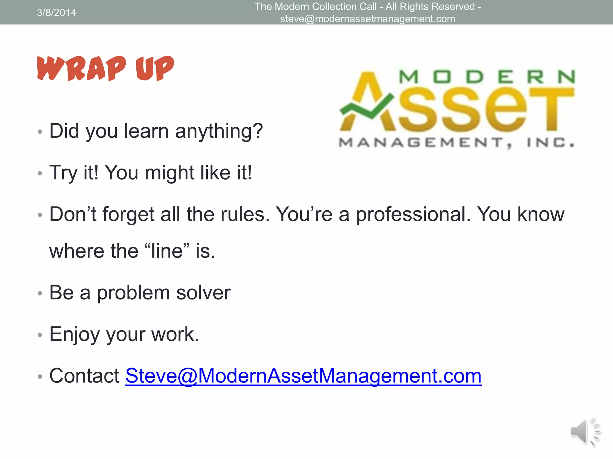 The modern collection call | PPSX