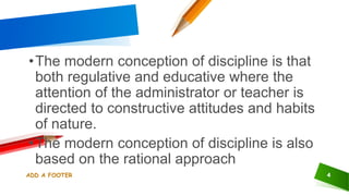 The modern conception of school discipline | PPTX