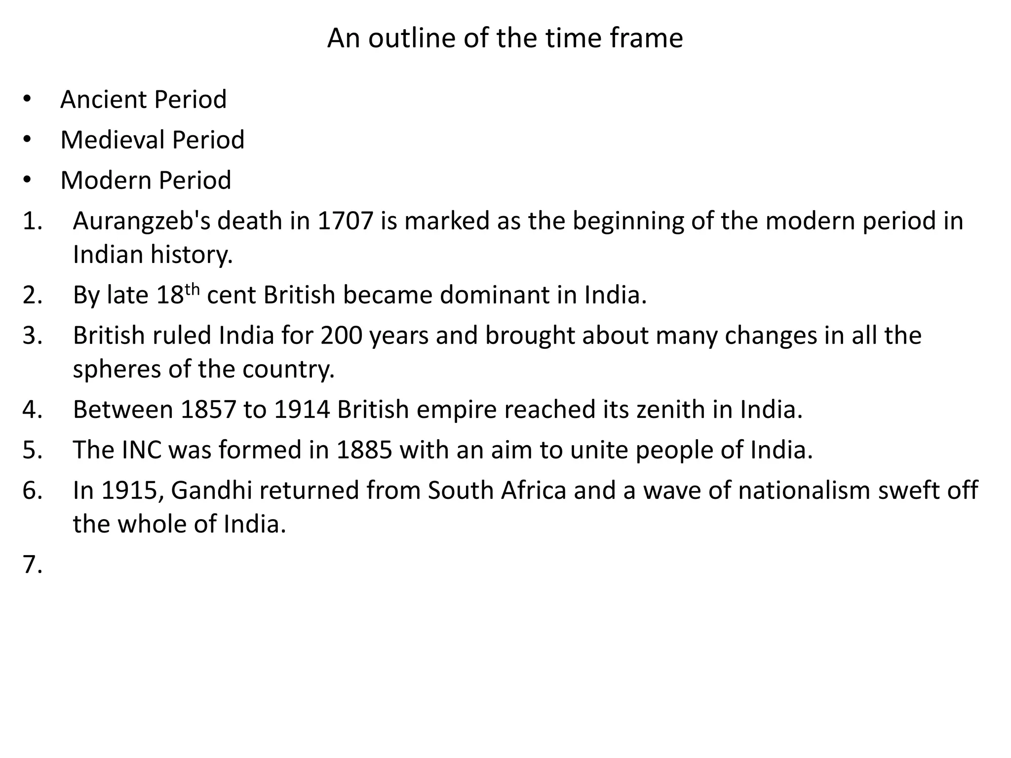 The modern Period in Indian History | PPTX