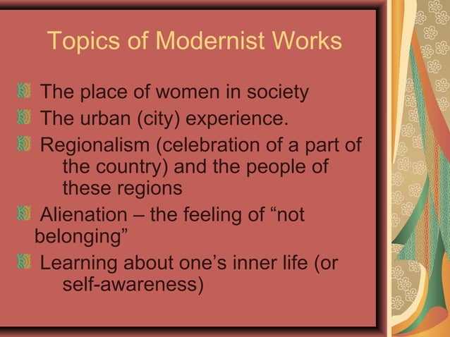 The modernist period | PPT