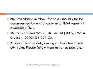 The modern law review method of citation | PPTX