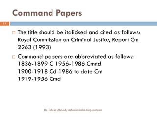 The modern law review method of citation | PPT