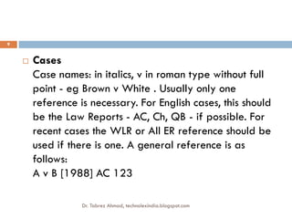 The modern law review method of citation | PPTX