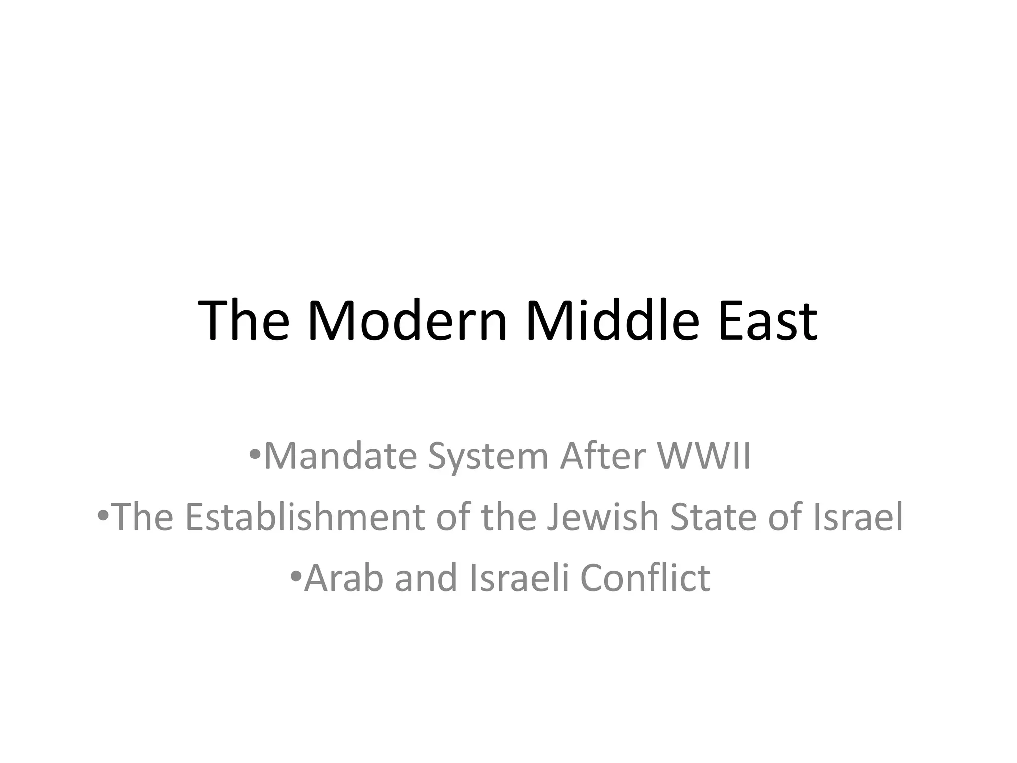 The modern middle east | PPT