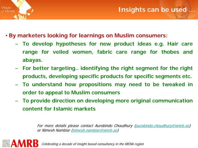 AMRB: The Modern Muslim Consumer | PPT