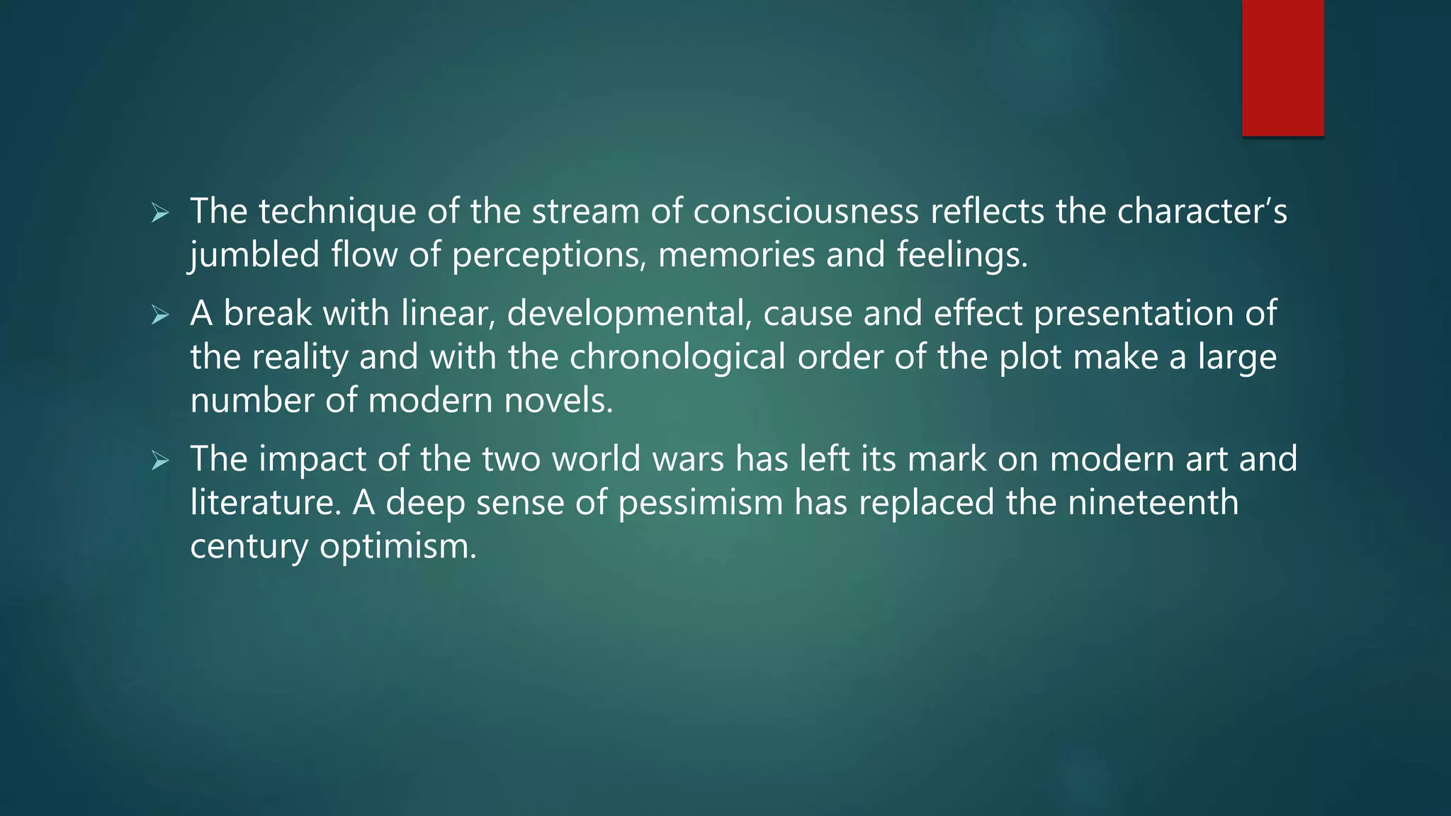 The modern novel | PPTX
