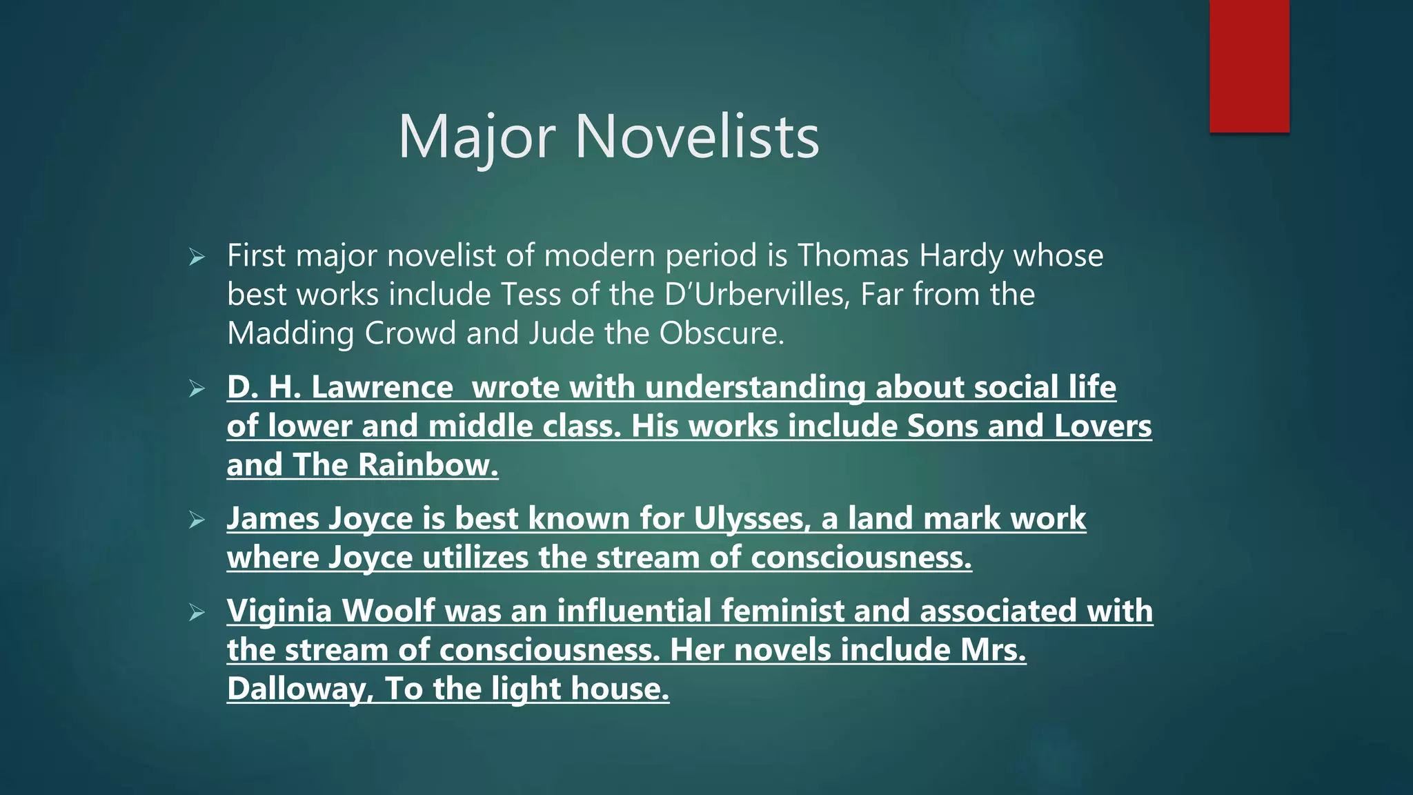 The modern novel | PPTX