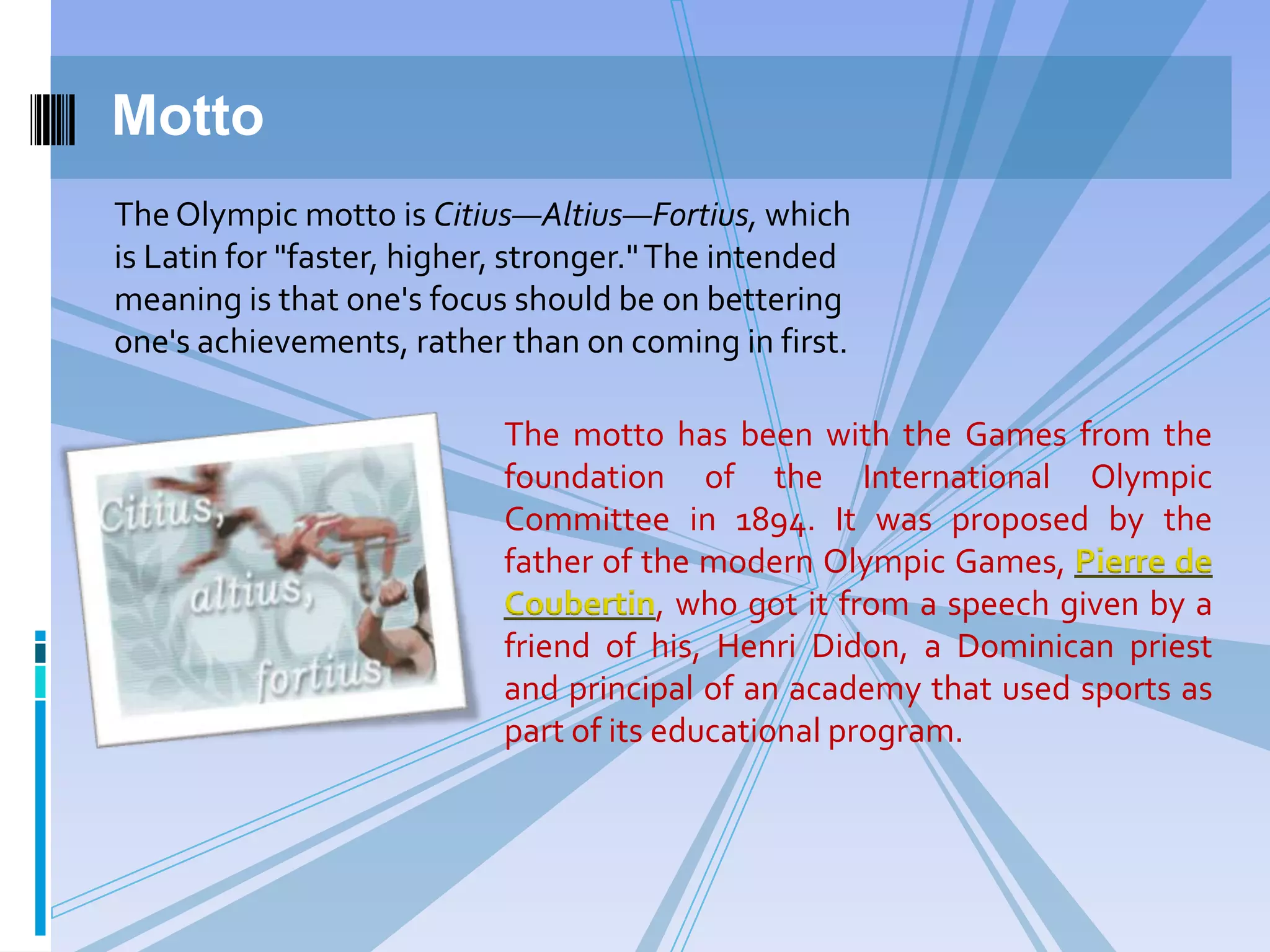 Themodern olympic games presentation | PPTX