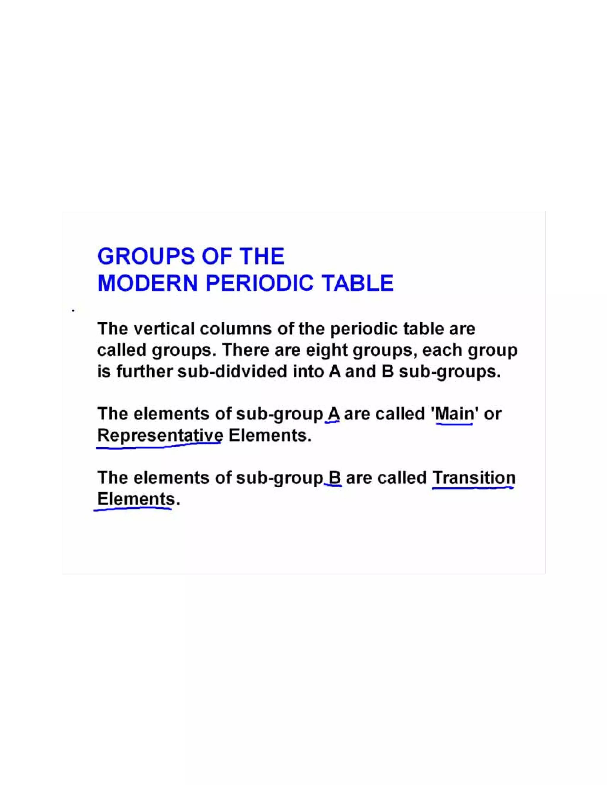 The modern periodic table | PDF