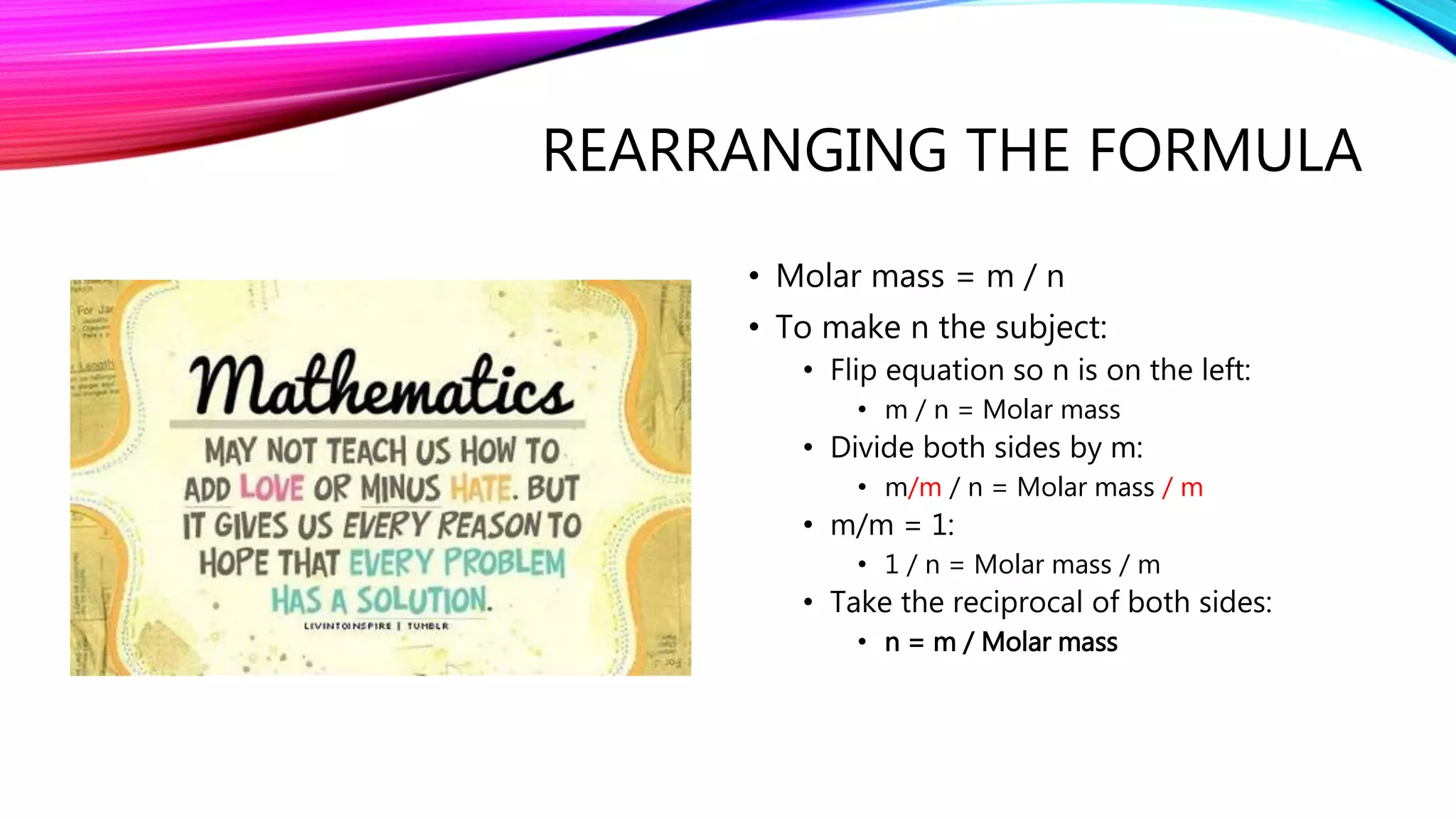 The mole (chemistry) | PPTX