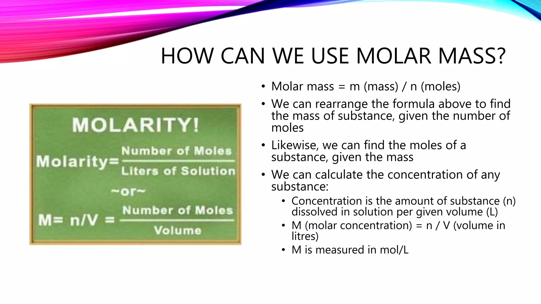 The mole (chemistry) | PPTX