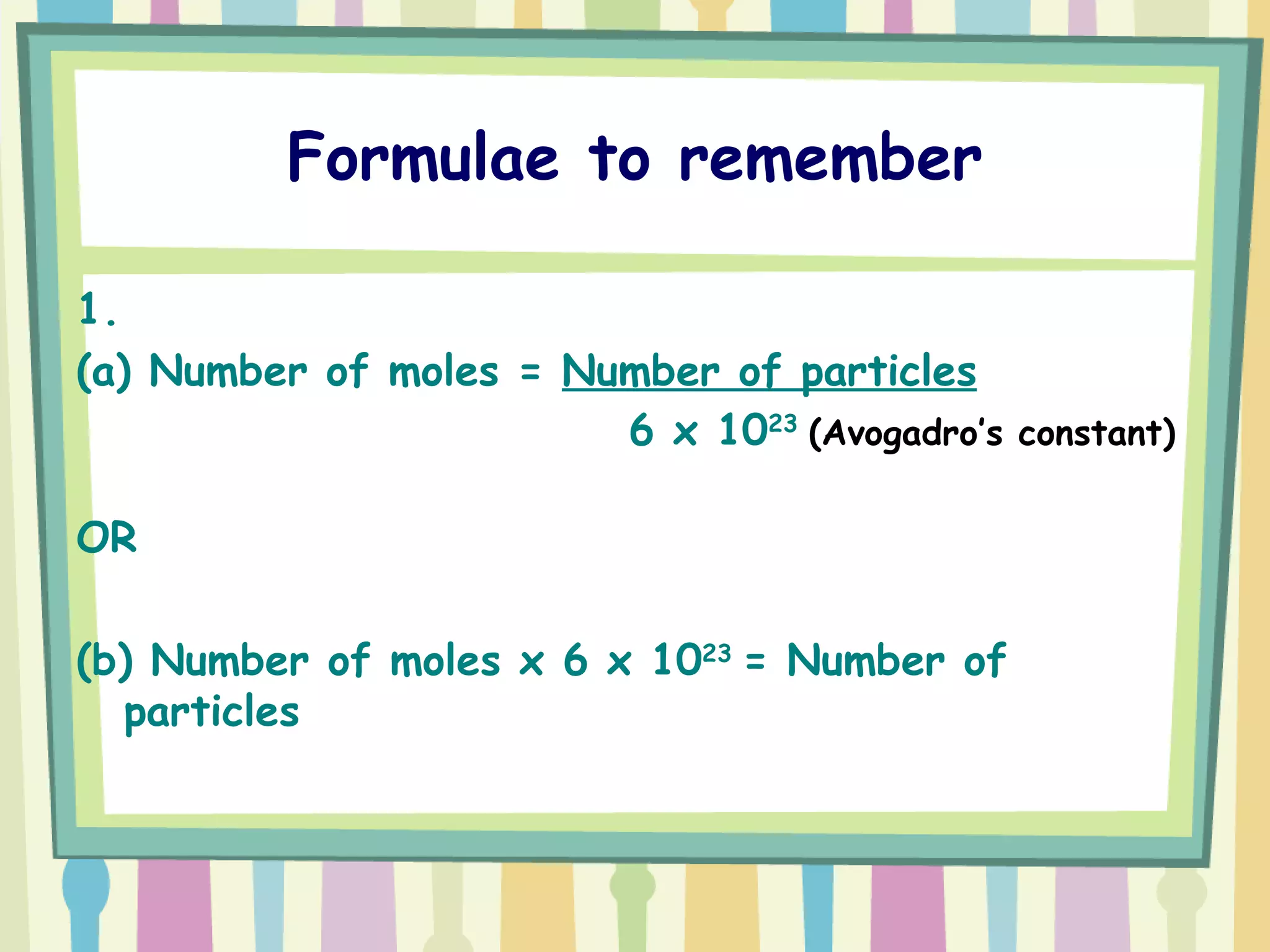 The Mole Mole And Molar Masses | PPT