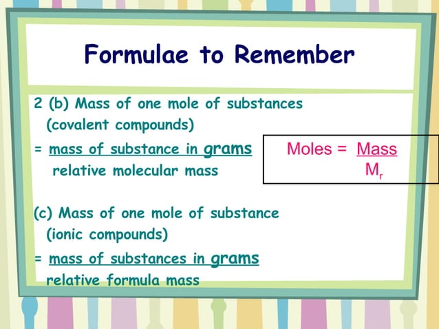 The Mole Mole And Molar Masses | PPT | Chemistry | Science