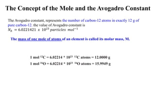 The mole and Avogadro | PPTX