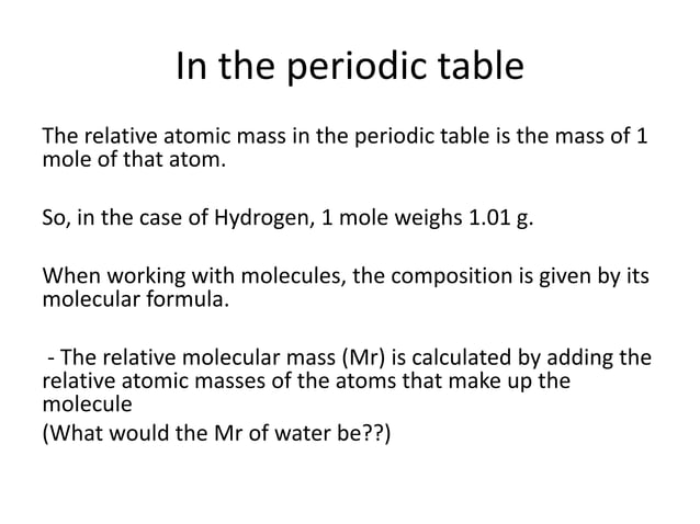 The mole concept | PPTX | Chemistry | Science
