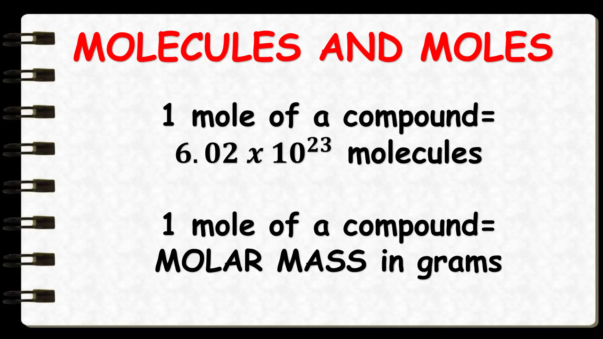 The Mole Concept - GENERAL CHEMISTRY FOR SHS | PPTX | Chemistry | Science