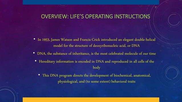 The molecular basis of inheritance class 12 | PPTX | Chemistry | Science