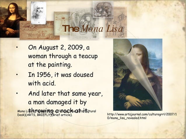The Mona Lisa (Power Point) | PPT | Painting | Arts and Crafts