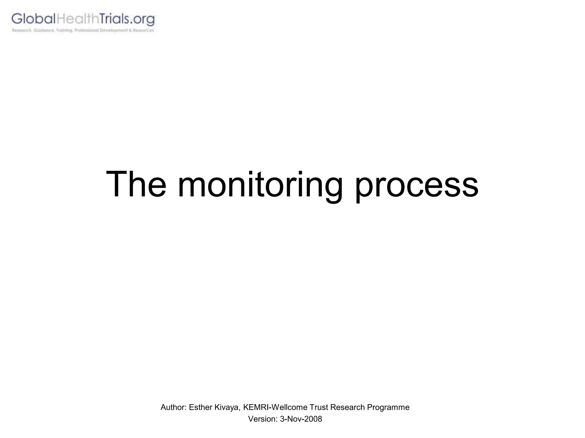 The_monitoring_process_GHT.ppt | Medical Health