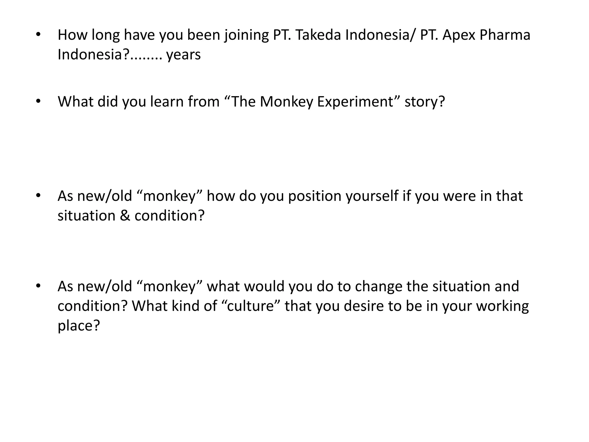The monkey experiment | PPTX