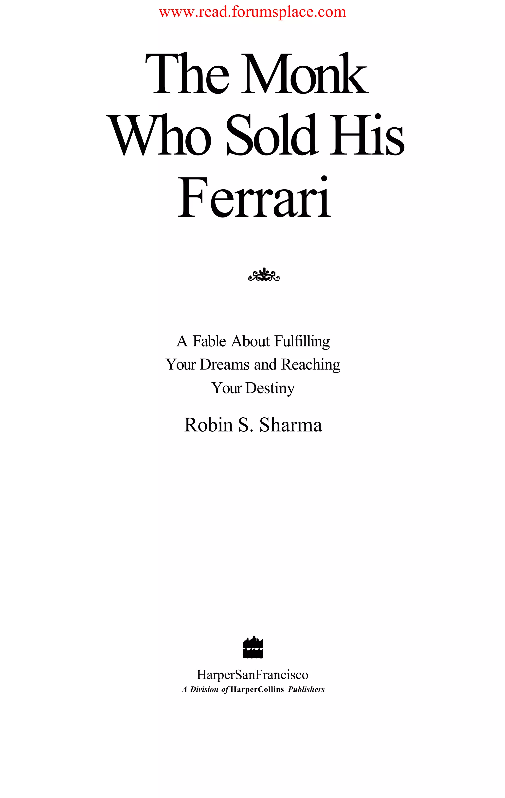 The Monk Who Sold His Ferrari | PDF
