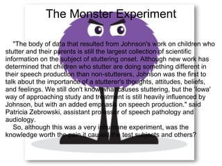 T He Monster Experiment | PPT