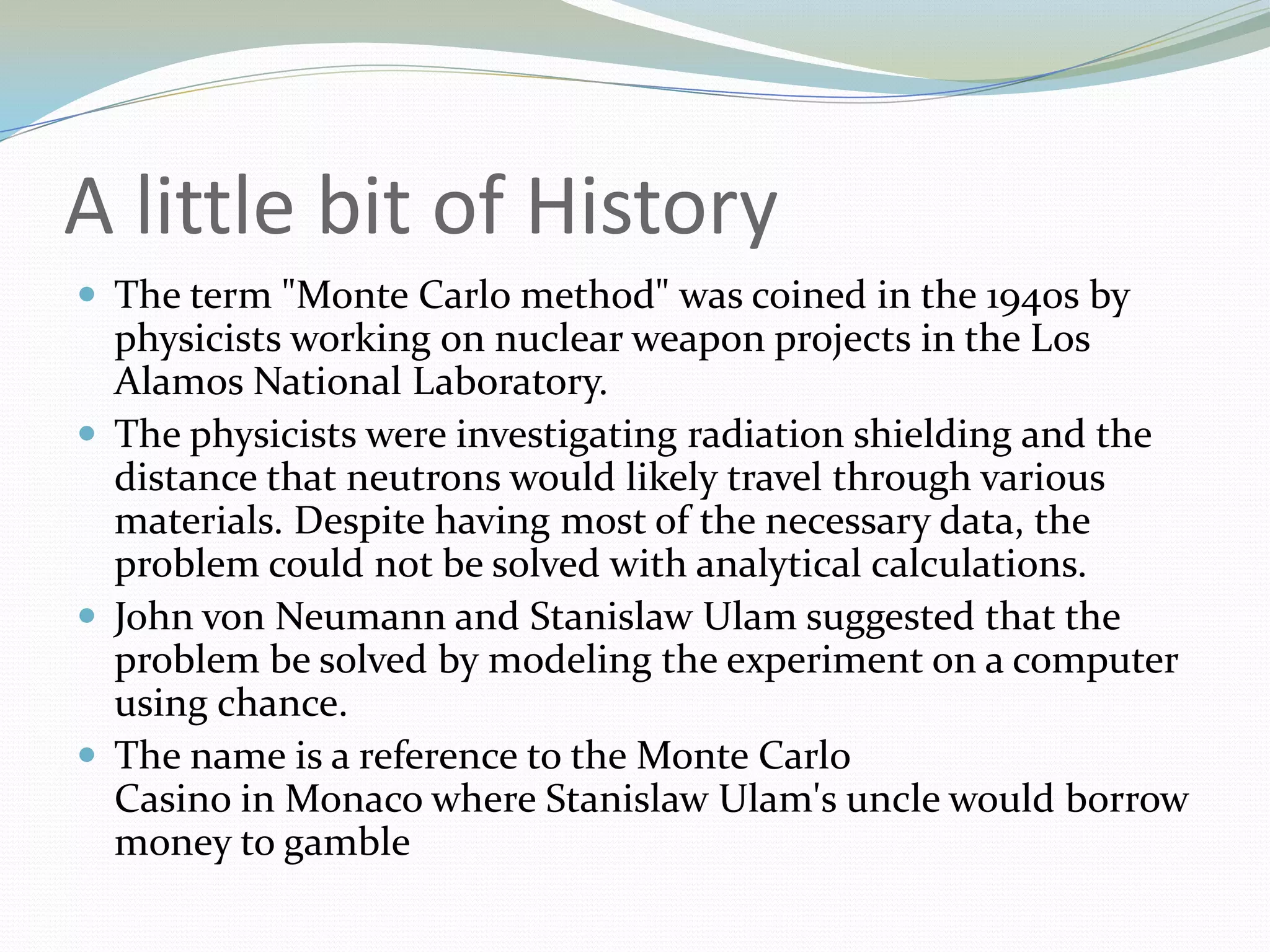 The monte carlo method | PPTX