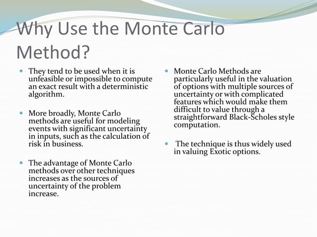 The monte carlo method | PPTX