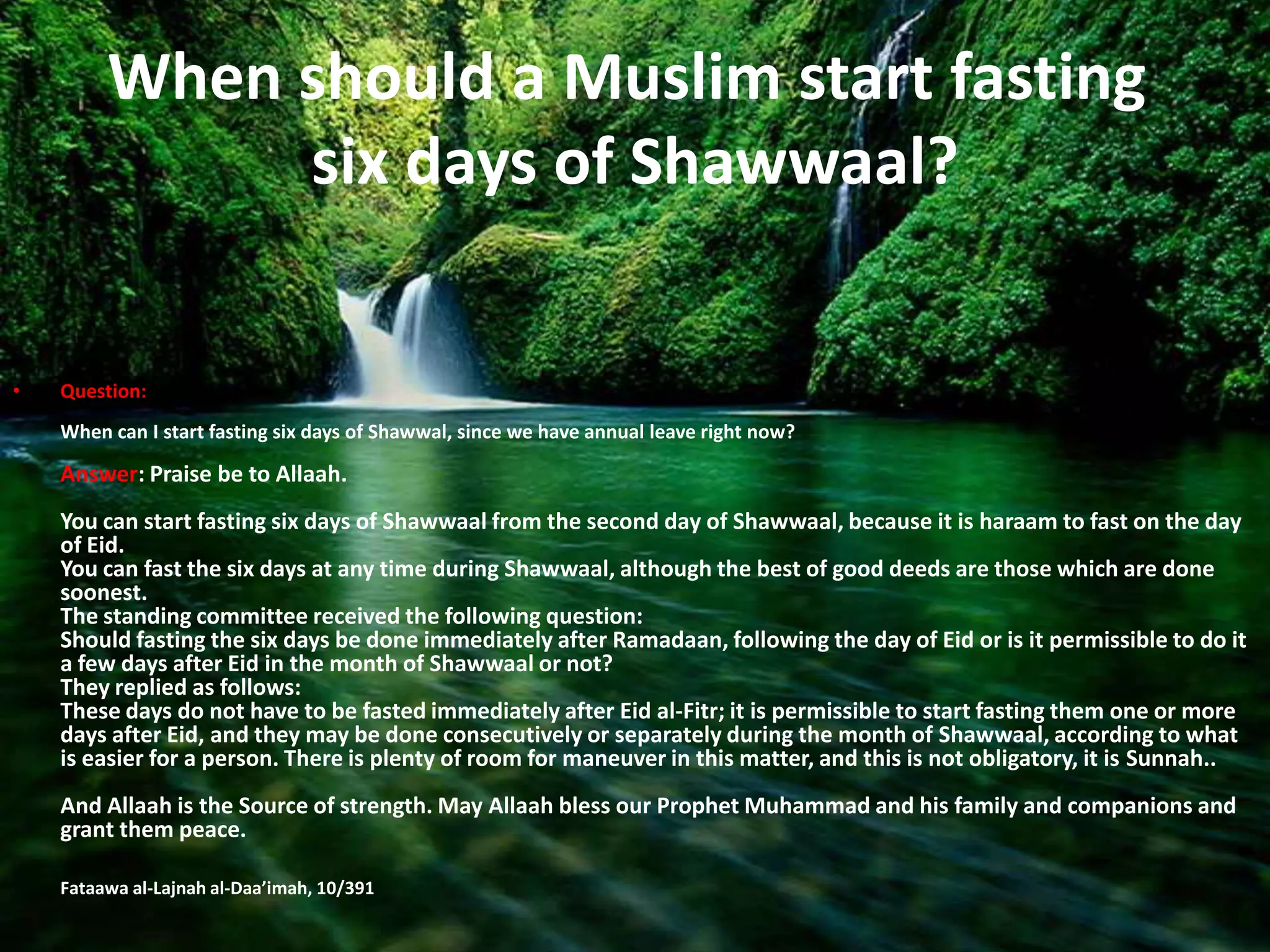 The Month of Sawwal | PPTX
