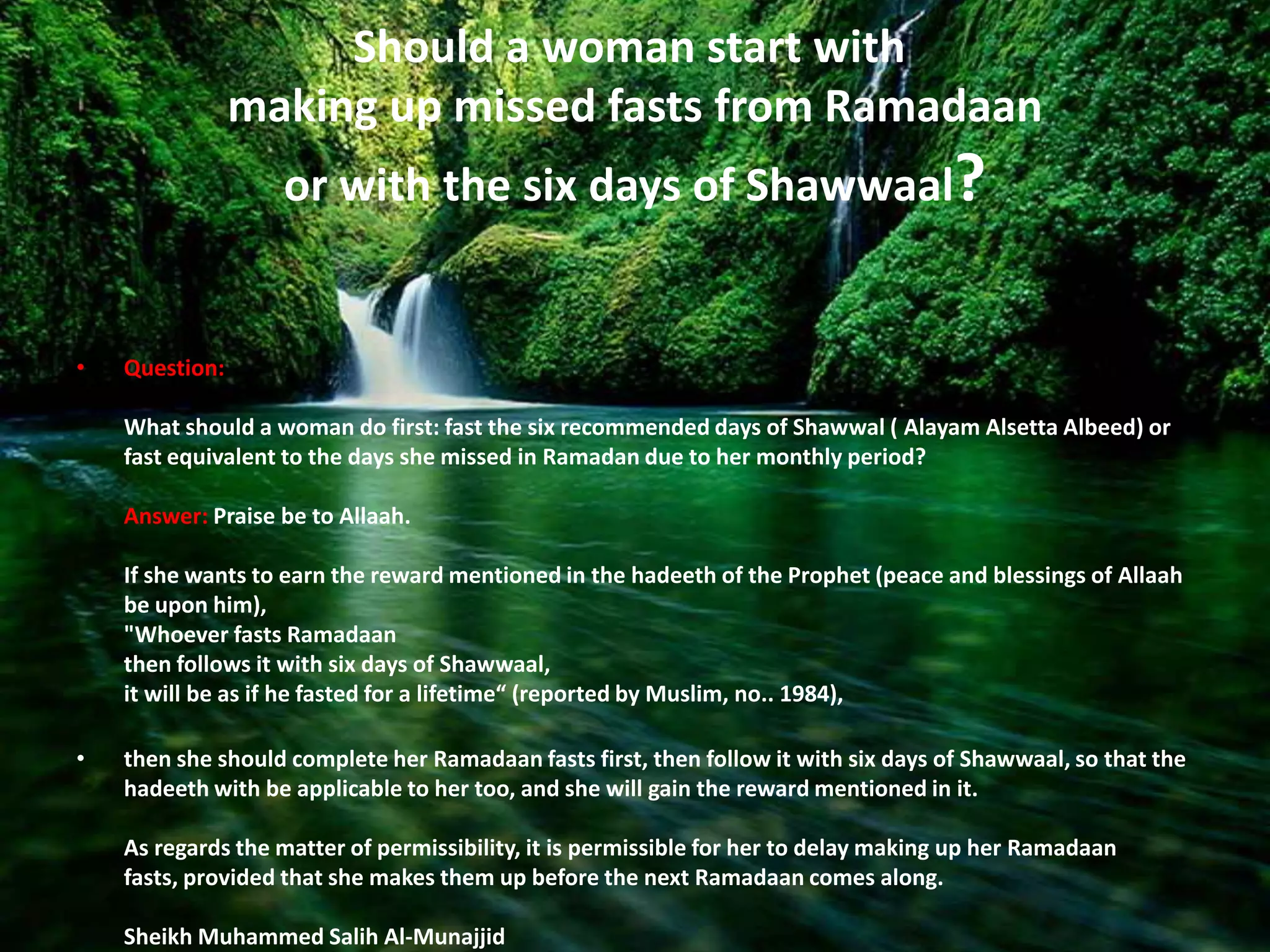 The Month of Sawwal | PPT