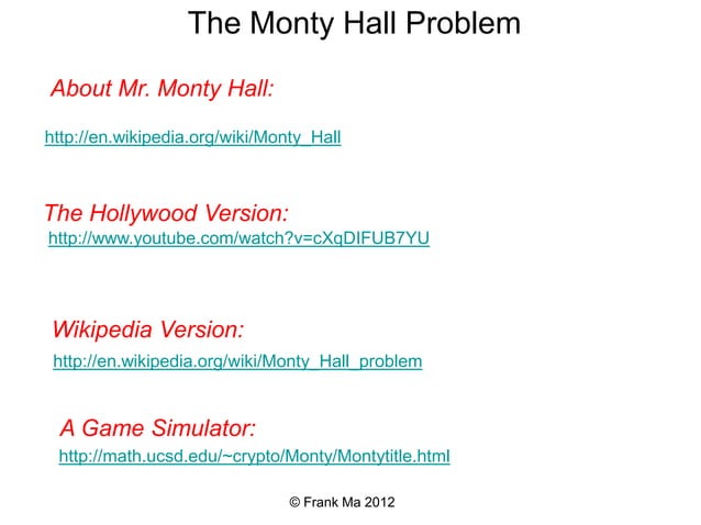 The monty hall-problem | PPT