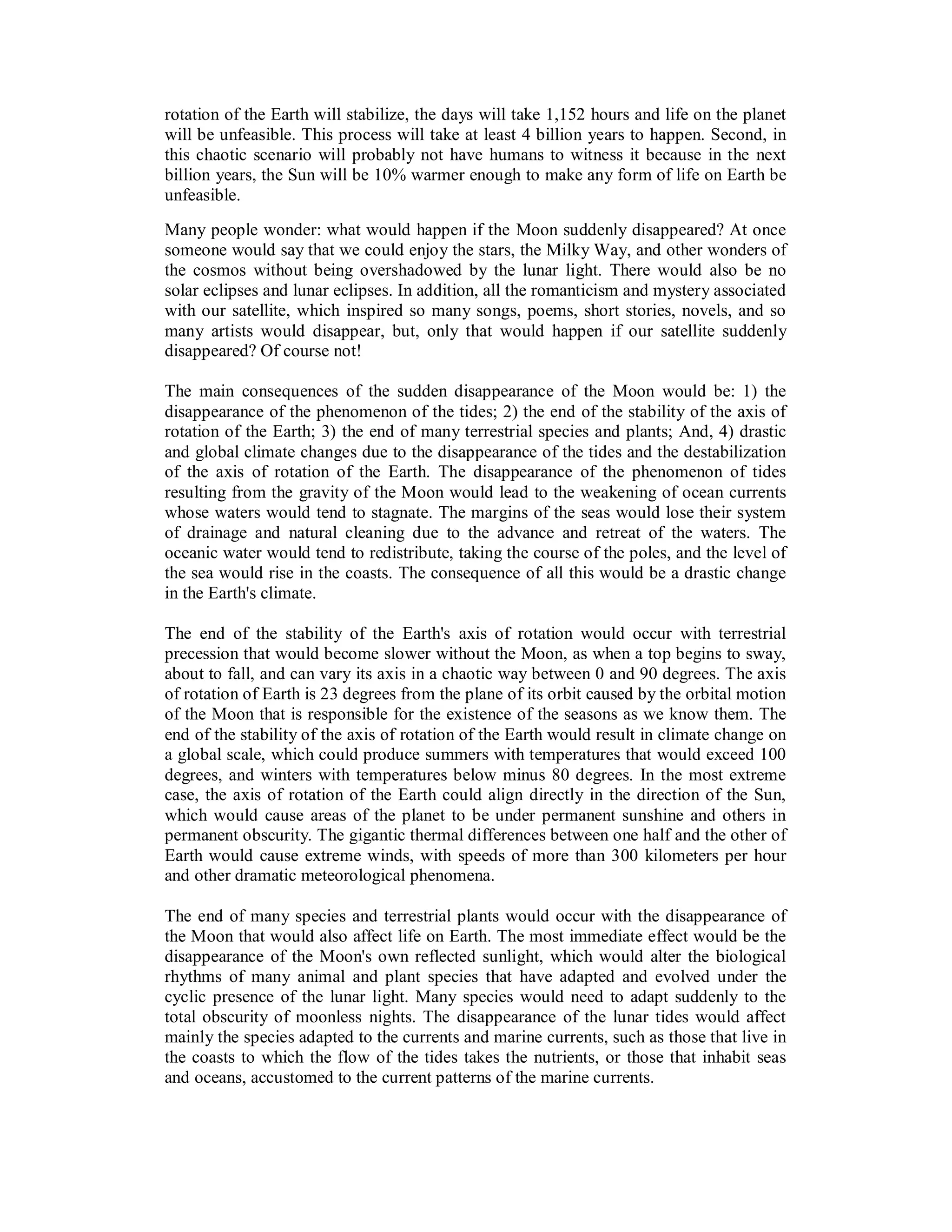 The moon and its importance for the planet earth | PDF