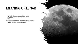 THE MOON AND MOON PHASES. Meaning and phases of the moon. | PPTX