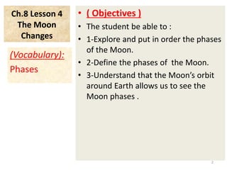 The moon changes g2 | PPTX | Geography | Science