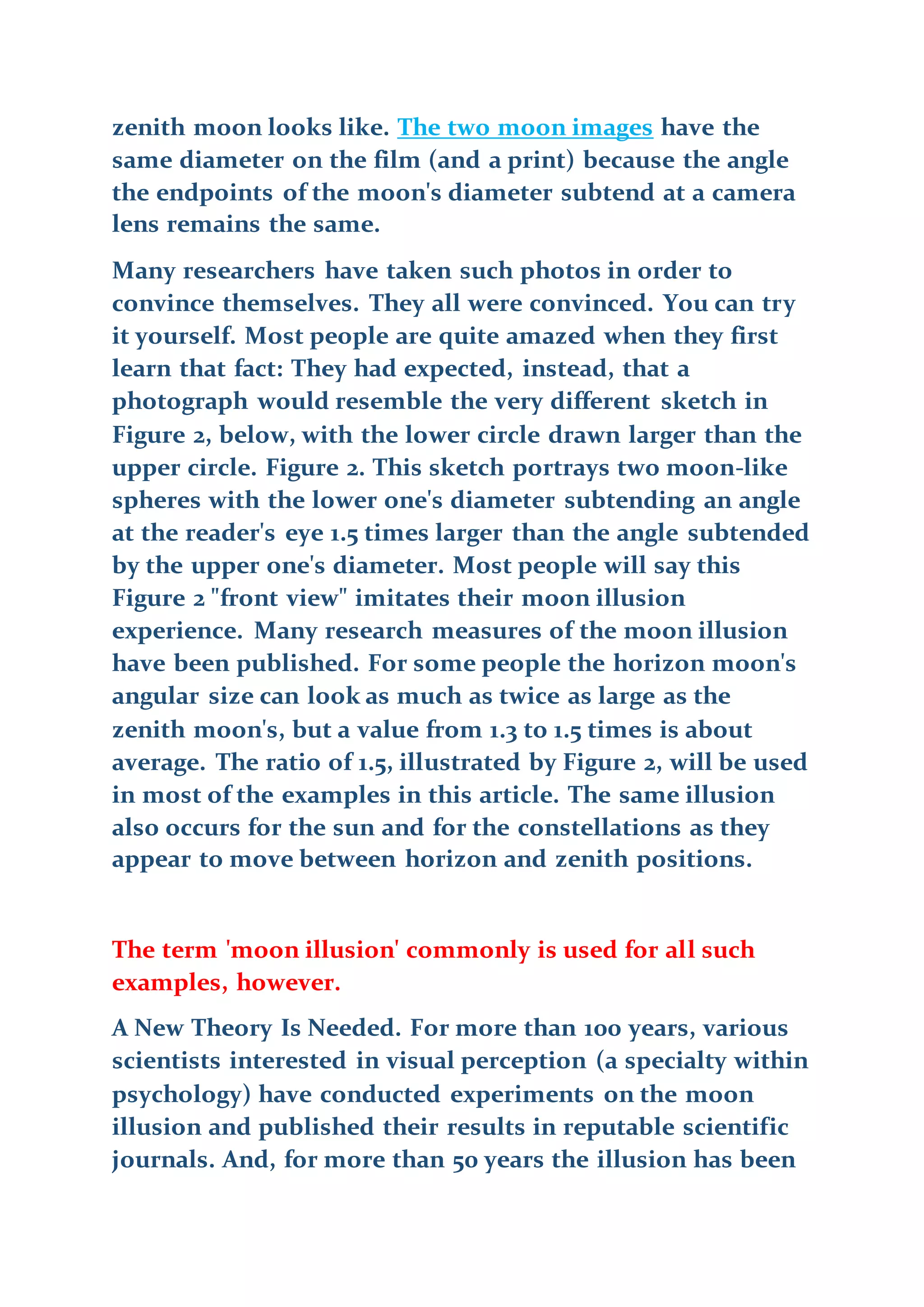 The moon illusion explained finally | DOCX