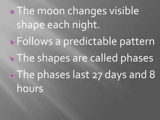 The Moon & Its Phases | PPTX | Geography | Science