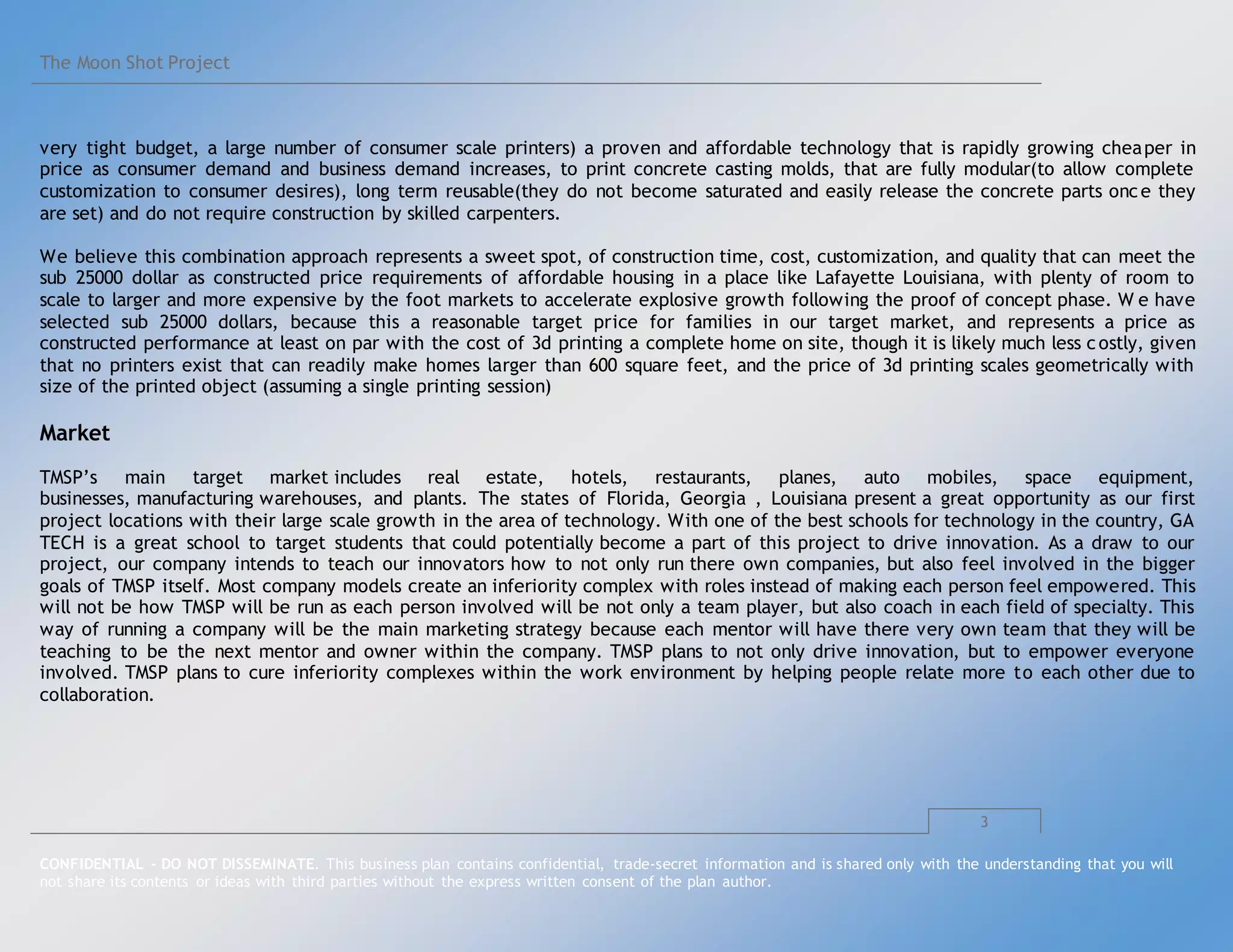 The Moon Shot Project Business Plan | DOCX