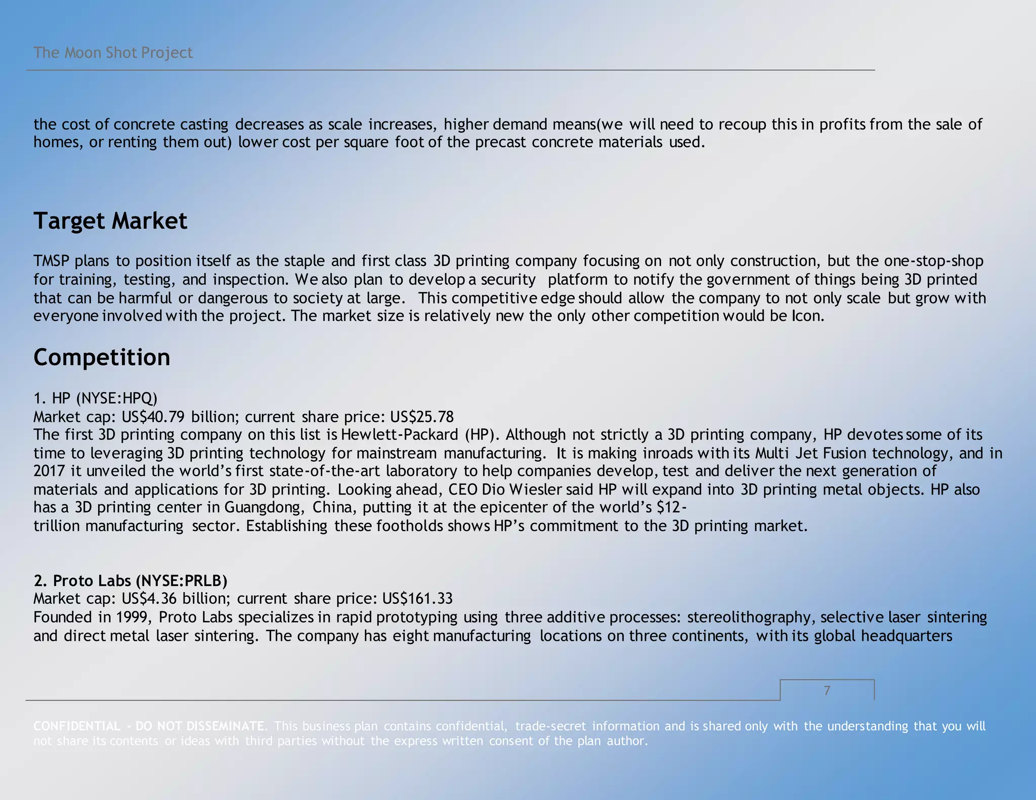 The Moon Shot Project Business Plan | DOCX