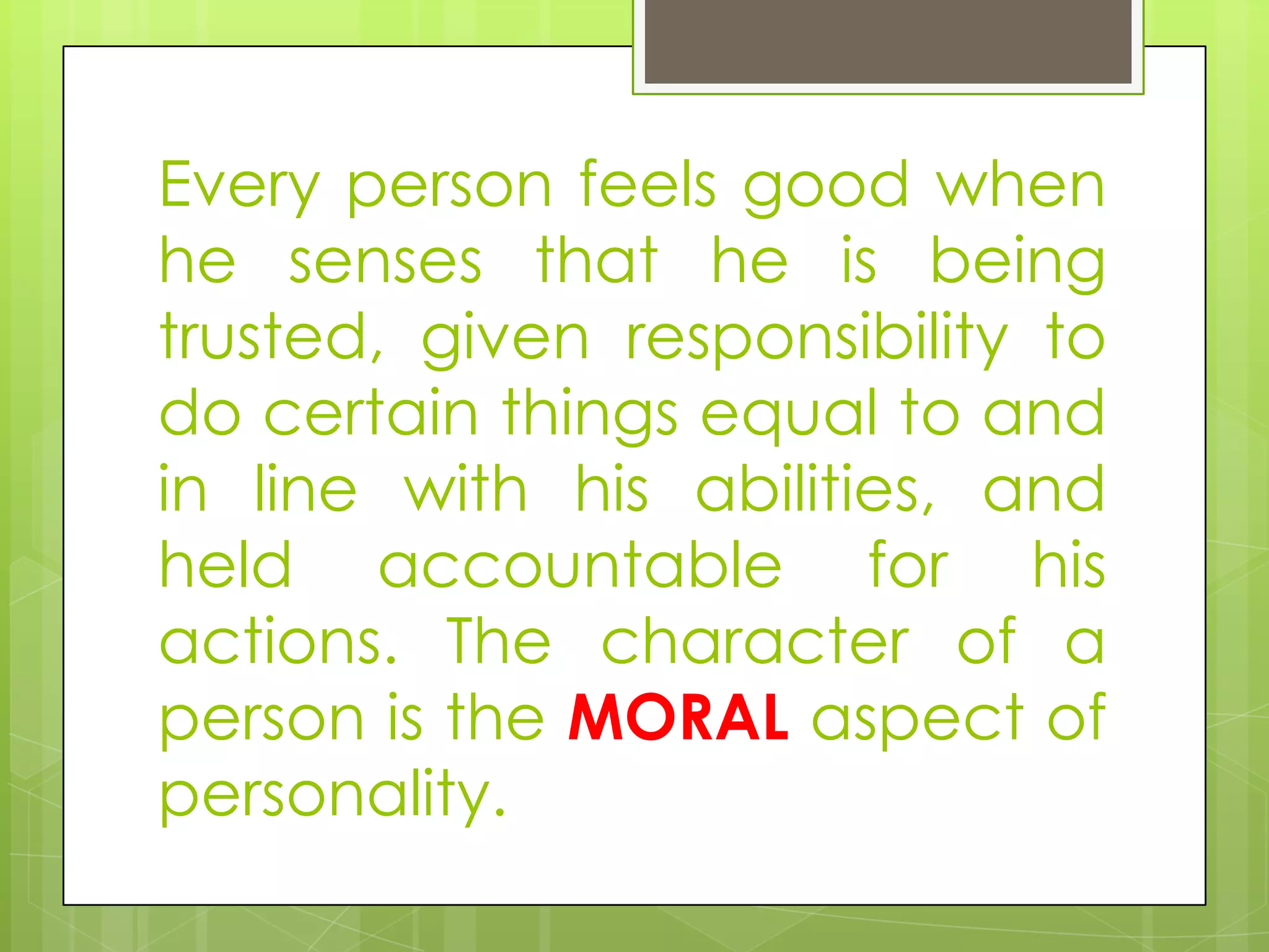 The moral and spiritual aspect of personality | PPTX
